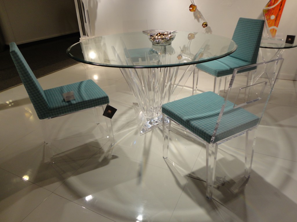 Crystals triangular base dining Table – Shahrooz Art