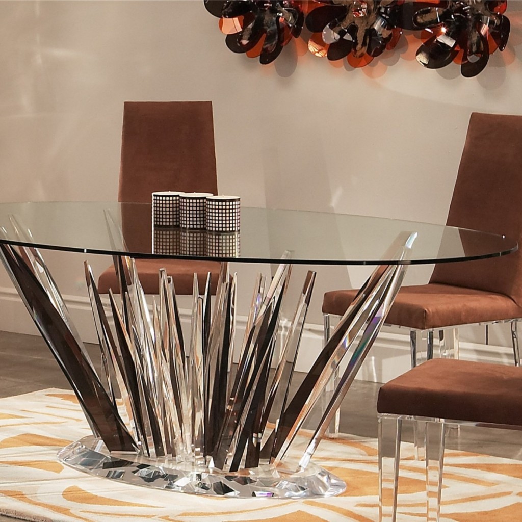 Crystals Oval Dining Table – Shahrooz Art