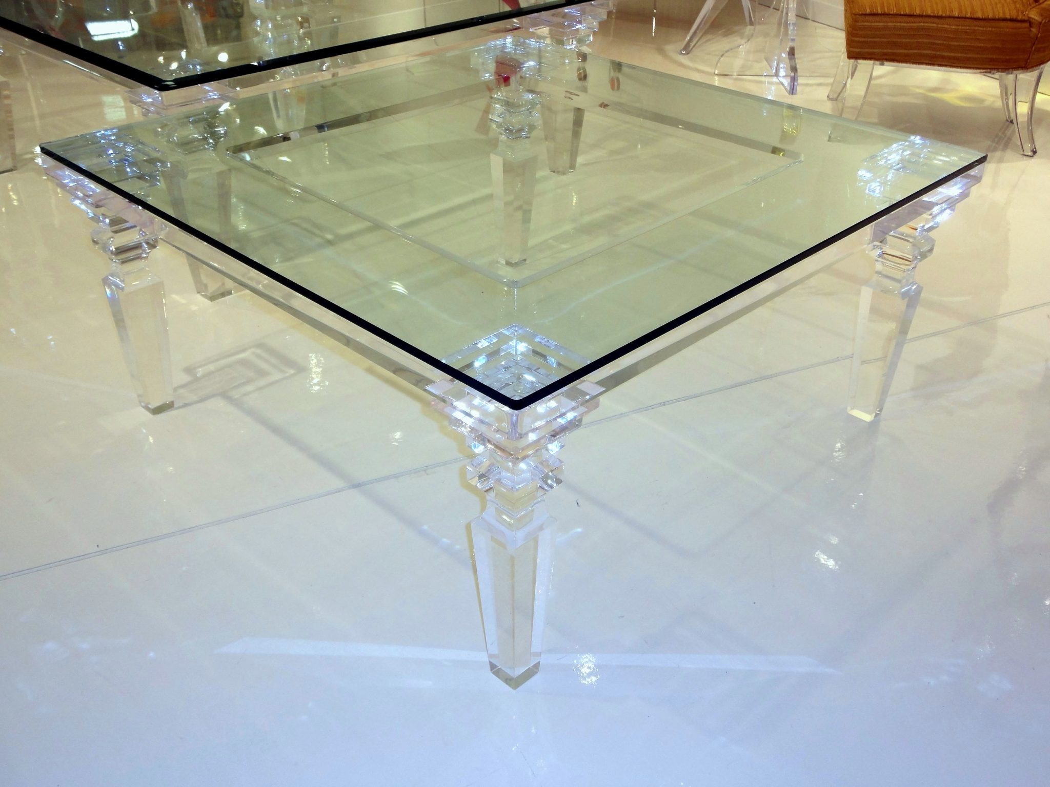 Crystals triangular base dining Table - Shahrooz Art